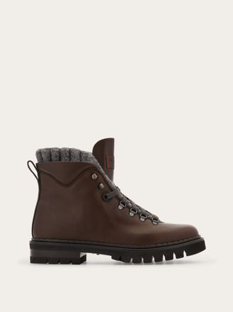Ferragamo Herren Gef&uuml;tterter Boot Braun Gr&ouml;&szlig;e 40.5
