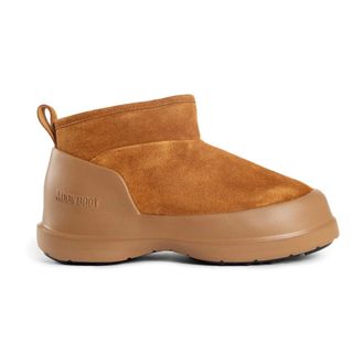 Moon Boot Bottines basses en daim avec fausse fourrure - Femme - Chaussures - Brun - Taille: 41 EU