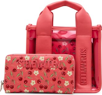 Steve Madden Damen Bwebber Clear Satchel Ranzen, Sunset Coral