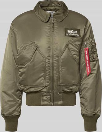 Alpha Industries Bomberjacke mit seitlichen Pattentaschen und Label-Patch