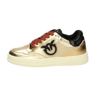 Pinko Low-Top Leder-Sneakers - - Shoes - Damen - Gelb - 37 EU