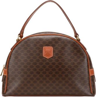 Celine sac &agrave; main Macadam Coated (1995) - Marron