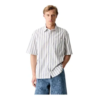 Daily Paper Clothing Blocked SS Shirt - Homme - Chemises - Bleu - Taille: S