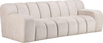 Vente-Unique 3-Sitzer-Sofa - Chenille-Stoff - Beige - BELADON