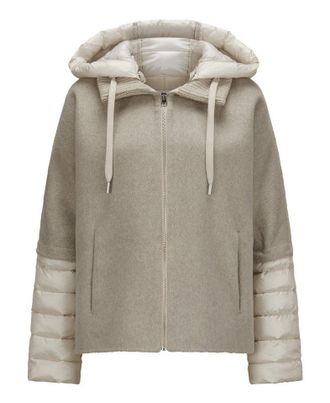 Milestone Wolljacke MSAzalea im Material Mix aus Wolle Doubleface und Stepp