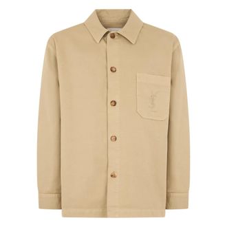 Saint Laurent Cassandre Overshirt - - Jackets - Herren - Beige - M