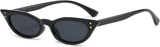 Generic Lunettes de soleil oeil de chat pour femme - Style vintage - Rivet étroit - Triangle étroit - Nuances noires - Streetwear 2026