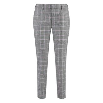 Pantaloni Torino Houndstooth Virgin Wool Tailored Hosen - - Trousers - Damen - Schwarzk - S