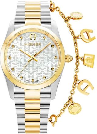 Aigner Femme, Accessoires, Gris, Taille: ONE Size Matera Diamond Watch
