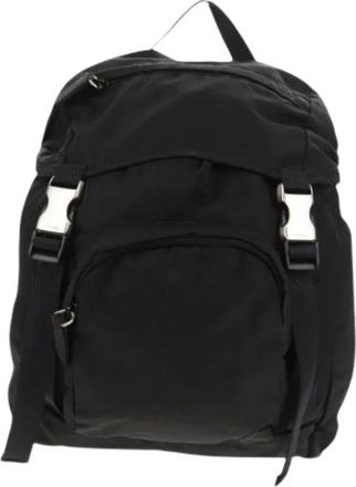 Prada unisex, Pre-owned, Noir, Taille: ONE Size Sac &agrave; dos en nylon Pre-owned
