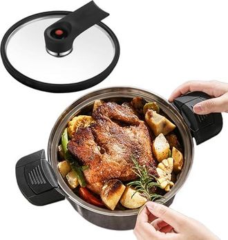 Generic Faitout pour cuisini&egrave;re - Casserole de cuisine domestique pour la pr&eacute;paration rapide des repas | Accessoires cuiseur vapeur Ustensiles de cuisine Cade