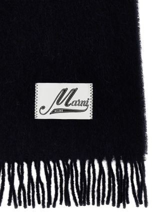 Marni Mens Blue Wool Scarf