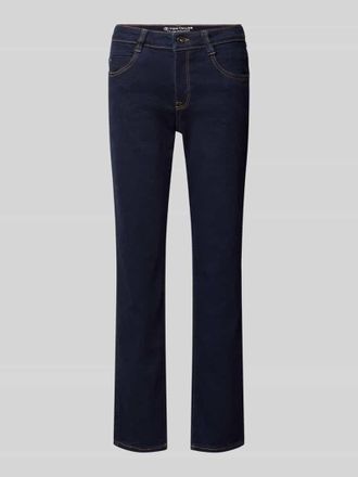 Tom Tailor Regular Fit Straight Fit Jeans mit Kontrastn&auml;hten Modell Liva Straight