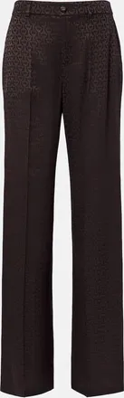 Gucci Weite Hose aus Seiden-Jacquard