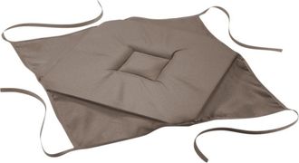 Douceur d'Int&eacute;rieur 1605159, Stuhlauflage Mit 4 Laschen, 36 X 36 X 3.5 cm, Essentiel, Polyester Unifarben, Braun