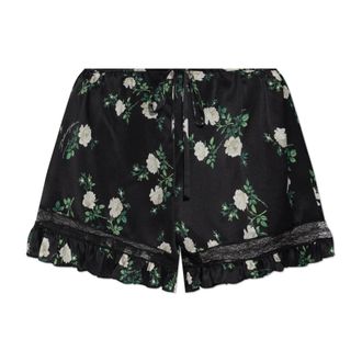 Dolce & Gabbana Silk Floral Motif Shorts - - Shorts - Damen - Schwarzk - M