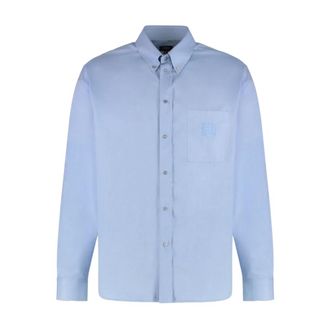 Fendi Oxford Cotton Shirt - - Shirts - Herren - Blau - S