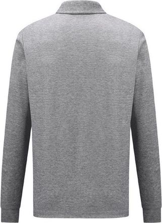 AlltheMen Poloshirt mit Zopfmuster langarmshirt Baumwolle Shirt f&uuml;r Winter