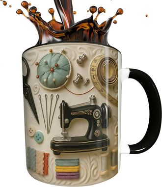 Generic Hitzebest&auml;ndige Keramiktasse - Cappuccino- und Getr&auml;nke-Trinkgeschirr, Langlebige Kaffeetasse F&uuml;r, Wein, Saft, Bier, Griff, Elegantes Design, Mikrowel