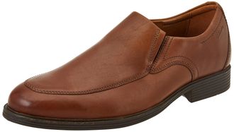Clarks Herren Whiddon Step Slipper, Dark Tan Lea,43 EU Weit