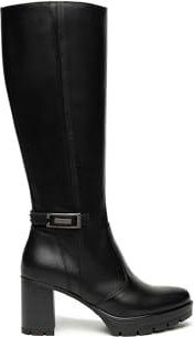 Nero Giardini I514855D Bottes Femme en Cuir - Noir 37 EU