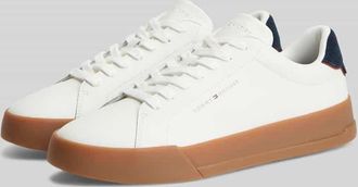 Tommy Hilfiger Sneaker aus Leder-Mix mit Label-Details