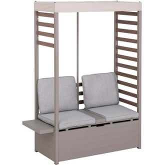 Sunjoy Direct Stahl Gartensofa FARO - 57cm x 147cm, grau