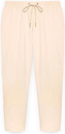 Fiorella Rubino Femme, Pantalons, Beige, Taille: 42 FR Pantalon de jogging en molleton avec cordon de serrage