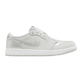 Nike Homme, Chaussures, Gris, Taille: 42 1/2 EU 1 Retro Low OG Metallic Silver