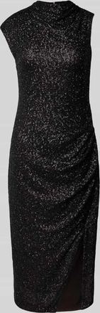HUGO BOSS Abendkleid mit Pailletten-Raffung