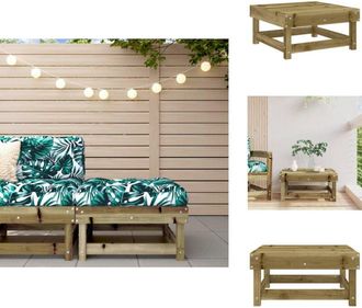 vidaXL Gartenhocker Kiefernholz Imprägniert - Gartentisch - Gartenstuhl - Gartenlounge - Holzmobiliar - Gartenmöbeln