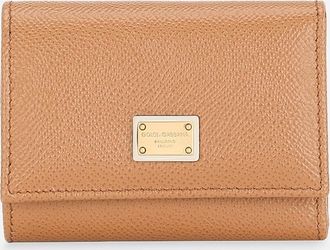 Dolce & Gabbana Geldbörse French Flap Aus Dauphine-kalbsleder - Frau Geldbörsen Und Kleinlederwaren Braun Leder Onesize