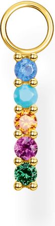 Thomas Sabo Damen Ohrring Anhänger farbige Steine gold, 925 Sterlingsilber EP007-488-7 mehrfarbig 3,5 x 125 mm