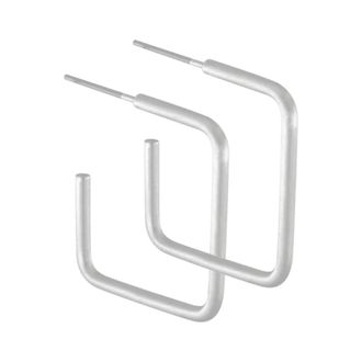 Dansk Copenhagen Square Hoop - - Accessories - Damen - Grau - ONE SIZE