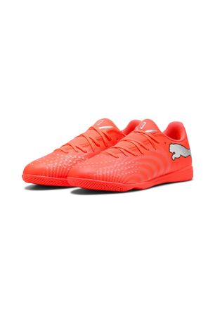 Puma Future 9 Play It Fu&szlig;ballschuhe, Unisex, Erwachsene, Rot gl&auml;nzend, Wei&szlig;, Schwarz, Silber, Gr&ouml;&szlig;e 41, Rot gl&auml;nzend PUMA Wei&szlig; PUMA Schwarz PUMA Silber, 41