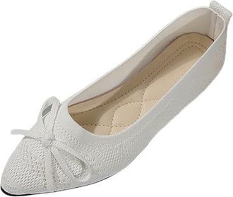 Generic Ballerines plates pour femme - Escarpins plats pointus - Chaussures de bureau formelles &agrave; enfiler - Chaussures d&eacute;t&eacute; &agrave; bout ferm&eacute; - Couleur unie - Conf