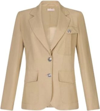 Liu Jo Femme, Vestes, Brun, Taille: 40 FR Blazer &Eacute;l&eacute;gant