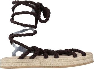 Yellow Femme, Chaussures, Brun, Taille: 37 EU Sandales Plates à Lacets