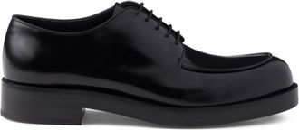 Prada Derby-Schuhe aus gebürstetem Leder - Schwarz