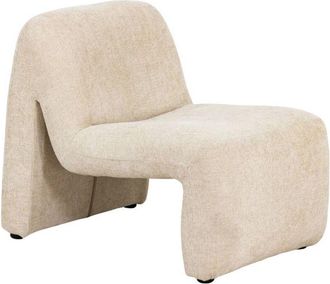 Made In Meubles Fauteuil en tissu &eacute;cru Ludovic