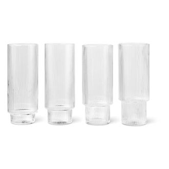 Ferm Living Verres long Ripple - Set de 4 Ferm Living