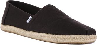 Toms Homme Alpargata Rope Classic Semelle de Mocassin, Total Black, 40.5 EU