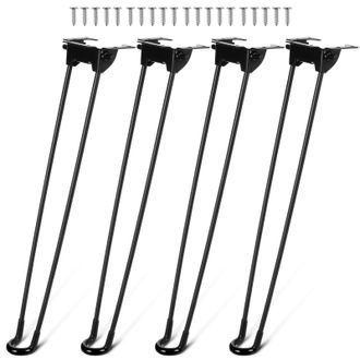 Artibetter Toddmomy Klappbare Metall Tischbeine aus Eisen 430mm Schwarz Stabile M&ouml;belbeine f&uuml;r Computertisch Bett Schreibtisch mit Verst&auml;rkter Basis und Abgerund