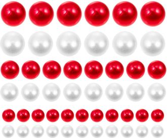 BESPORTBLE 1000 Stück Abs Schwimmende Kunstperlen Vase Deko Füller Rot Weiß Kleine Perlen für DIY Schmuck Basteln Sichere Langlebige Vase Decorative Ornament Zub