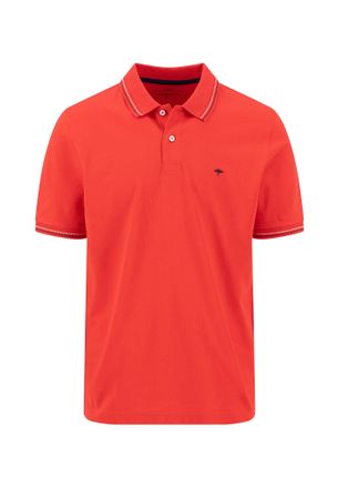 Fynch-Hatton Poloshirt FYNCH-HATTON, Herren, Gr. XL, tomato, Web, Obermaterial: 100% Baumwolle, unifarben, regular fit normal, ohne Ausschnitt, gerader Abschluss k