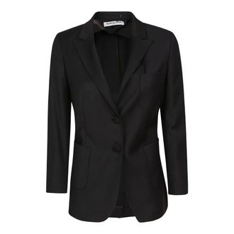 Saulina Milano Schwarze Wollmischungsjacke Made in Italy - - Jackets - Damen - Schwarzk - L