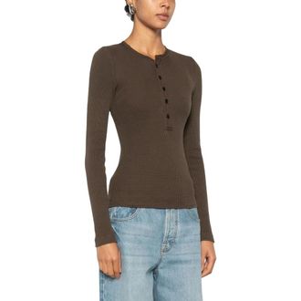 Citizens Of Humanity Femme, Pulls, Vert, Taille: 38 FR V-neck Tricots