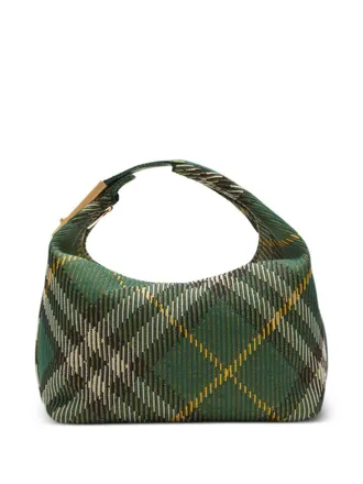 Burberry sac porté épaule à carreaux - Vert