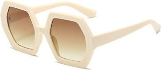 Generic Lunettes de soleil vintage transparentes violettes pour femmes, grande couleur bonbon, protection UV400, lunettes de soleil polygonales d&eacute;coratives, b