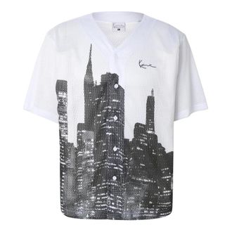 Karl Kani Signature Mesh Baseball Shirt - - Tops - Herren - Wei&szlig; - M